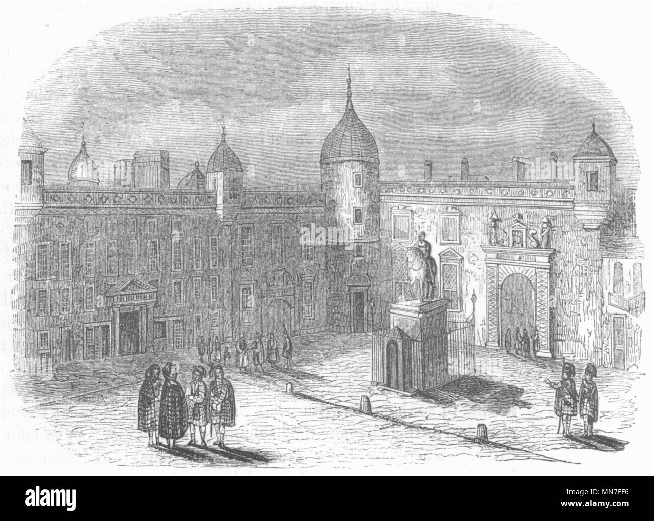 SCOTLAND. Parliament House & Sq, Edinburgh 1845 old antique print ...
