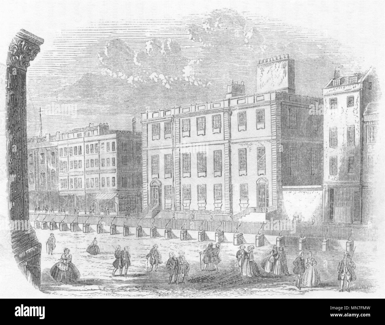 LONDON. Convocation or Chapter House, St Paul's 1701 1845 old antique ...