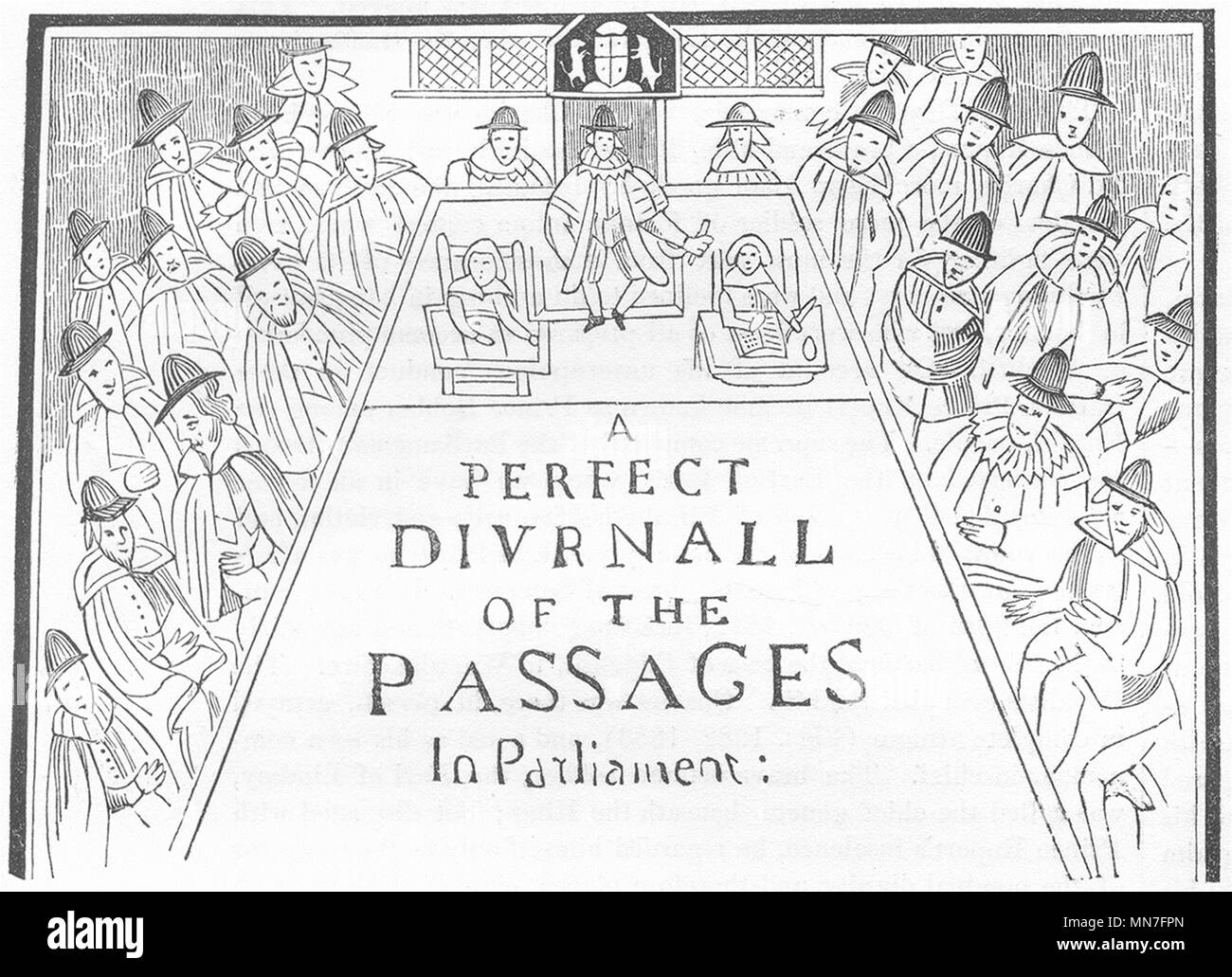 WRITERS. Head of Newspaper 17th Century 1845 old antique vintage print ...