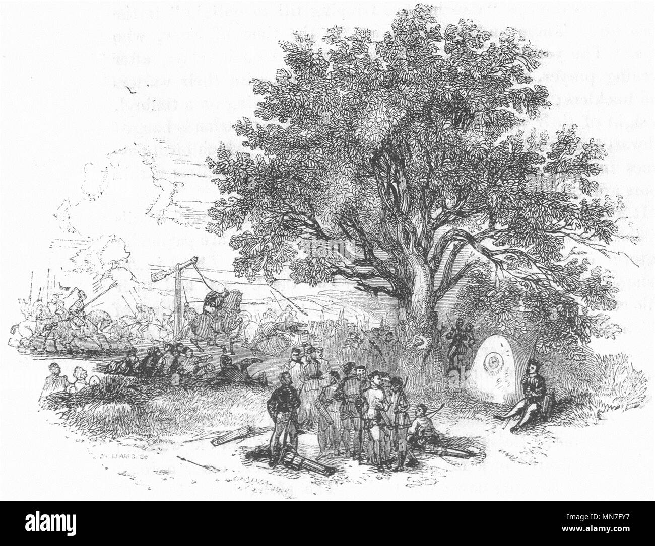 SHOOTING. Shooting ; Cross-bowman 1845 old antique vintage print ...