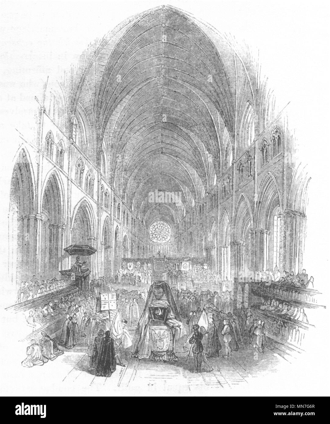 SOCIETY. Funeral of Sidney 1845 old antique vintage print picture Stock ...
