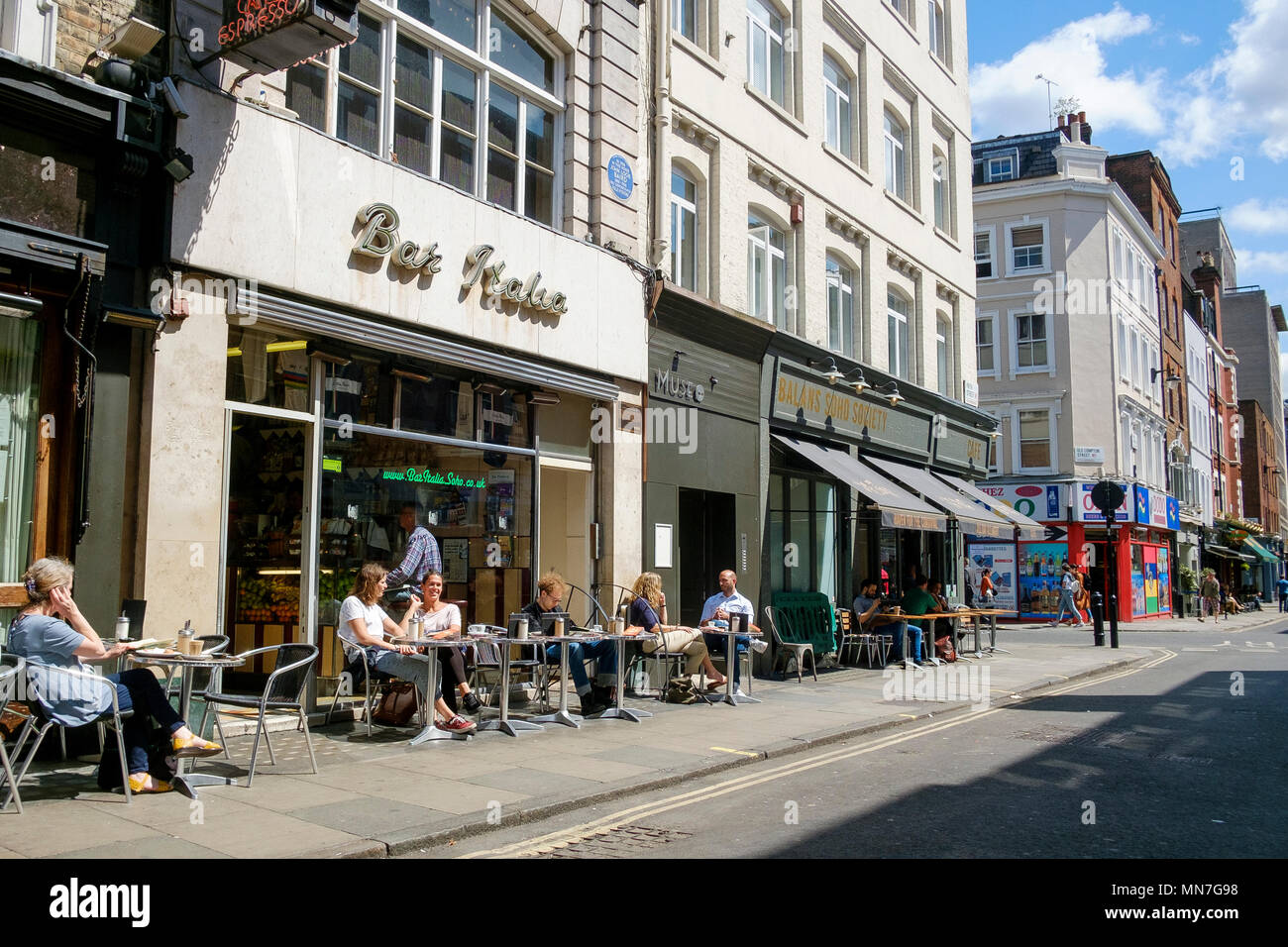Bar italia soho london black and white hi-res stock photography and ...