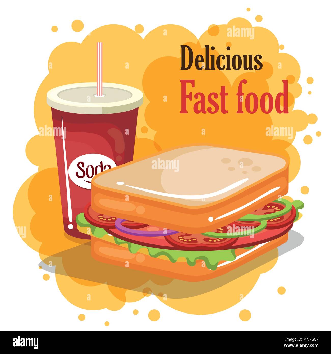 Soda fast food menu restaurant market Stock Vector Images - Alamy