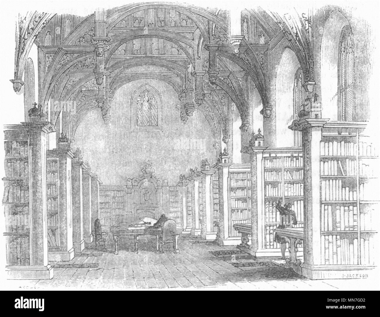 BUILDINGS. Great Hall 1845 old antique vintage print picture Stock ...