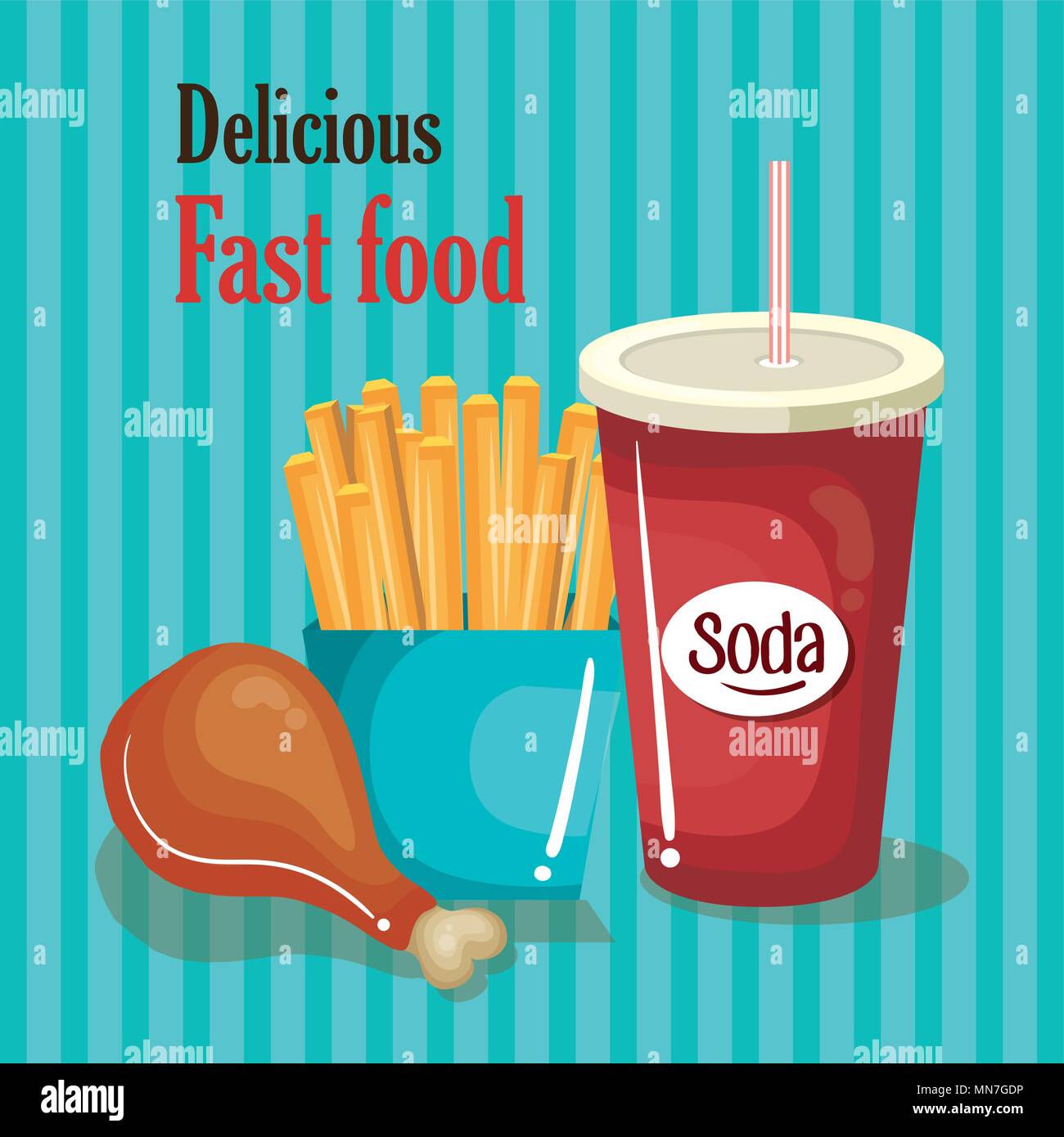 delicious fast food menu Stock Vector Image & Art - Alamy