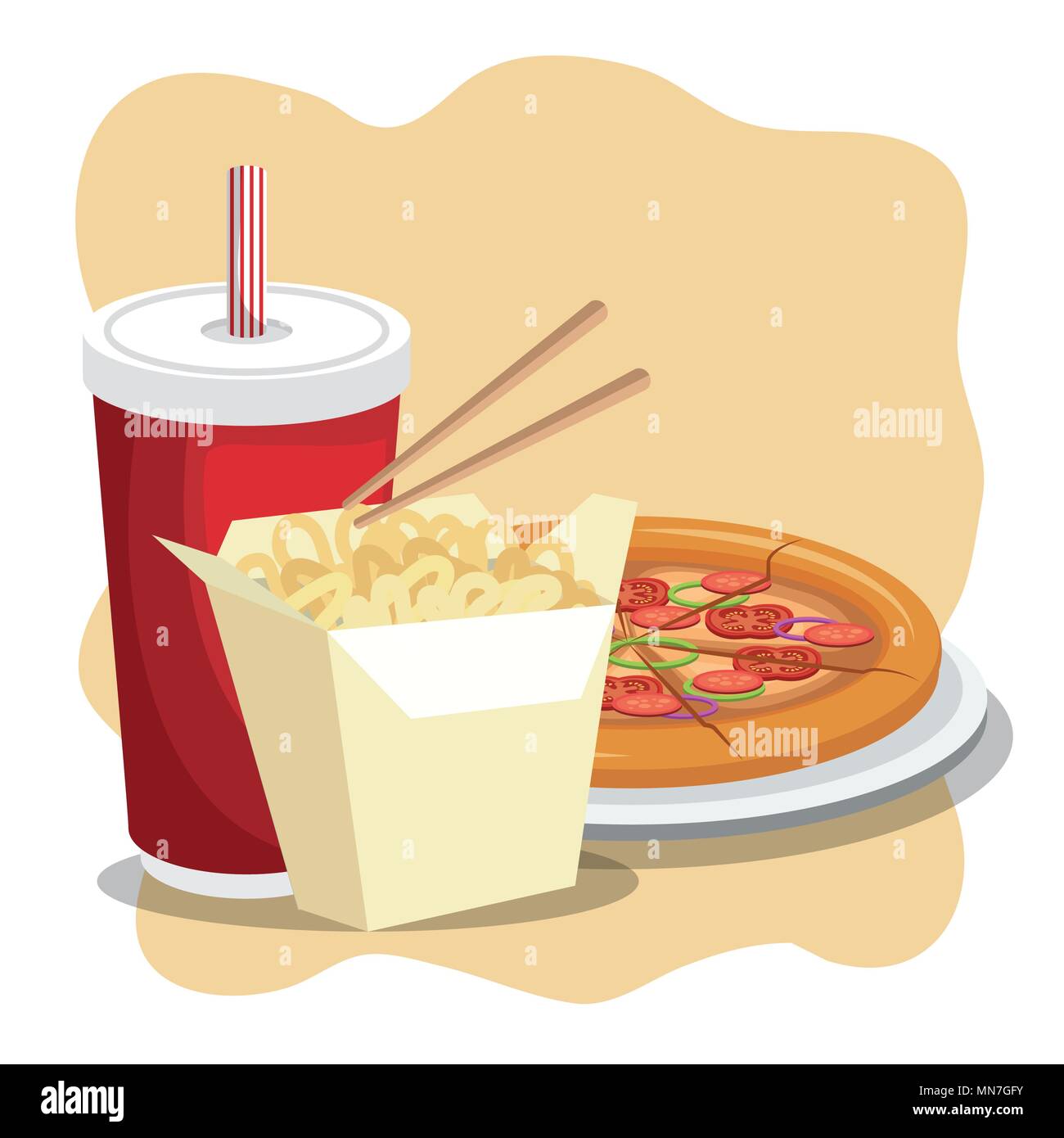 delicious fast food menu Stock Vector Image & Art - Alamy