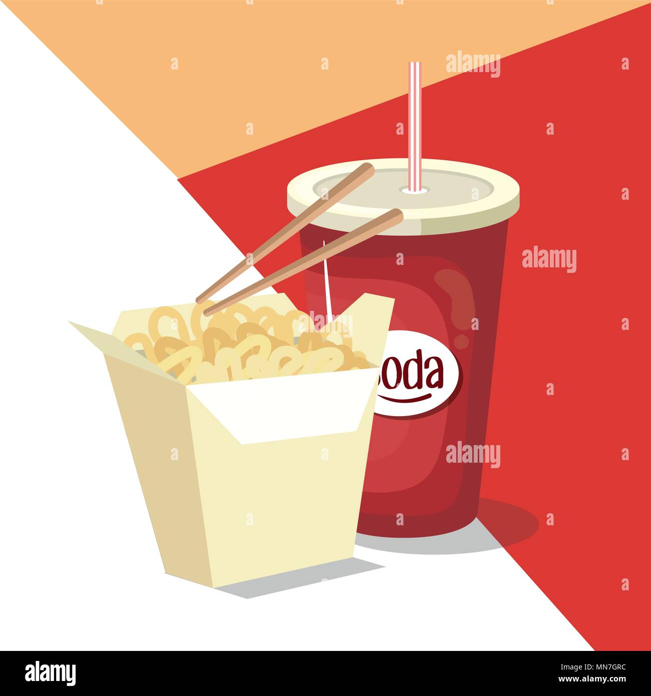 soda and chinese food Stock Vector Image & Art - Alamy