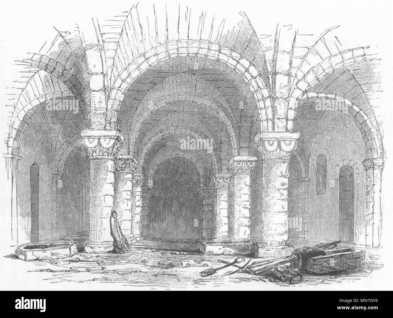 The old crypt Black and White Stock Photos & Images - Alamy