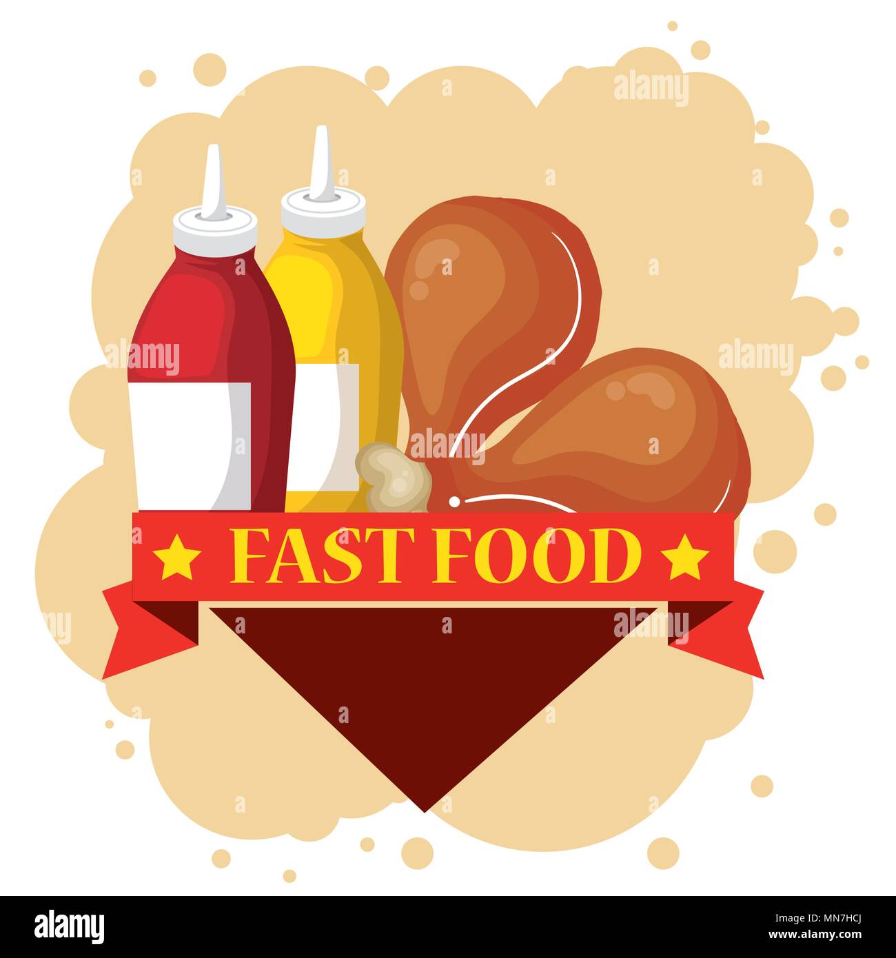 chicken and sauces bottles Stock Vector Image & Art - Alamy