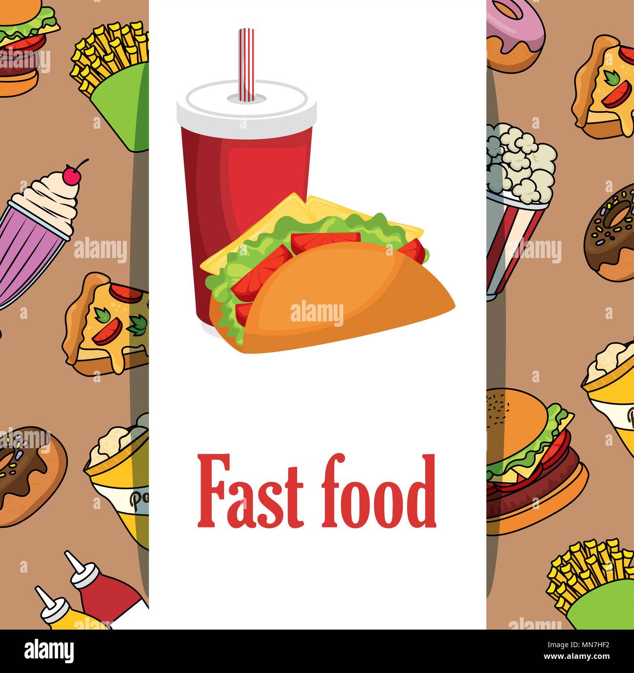 delicious fast food menu Stock Vector Image & Art - Alamy