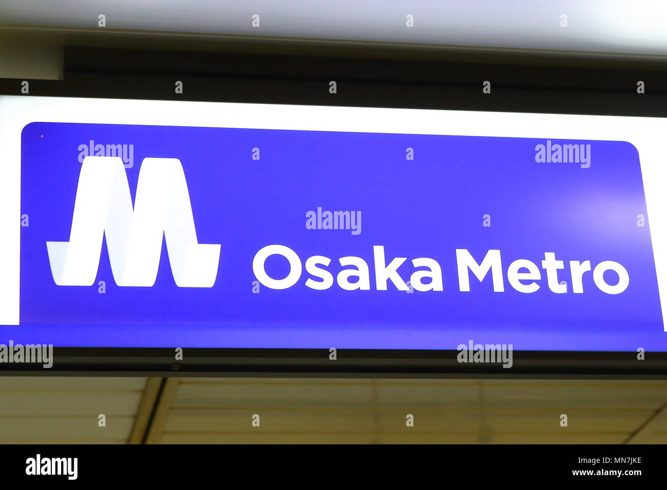 Monday. 7th May, 2018. Osaka Metro, the rapid transit network in Osaka ...