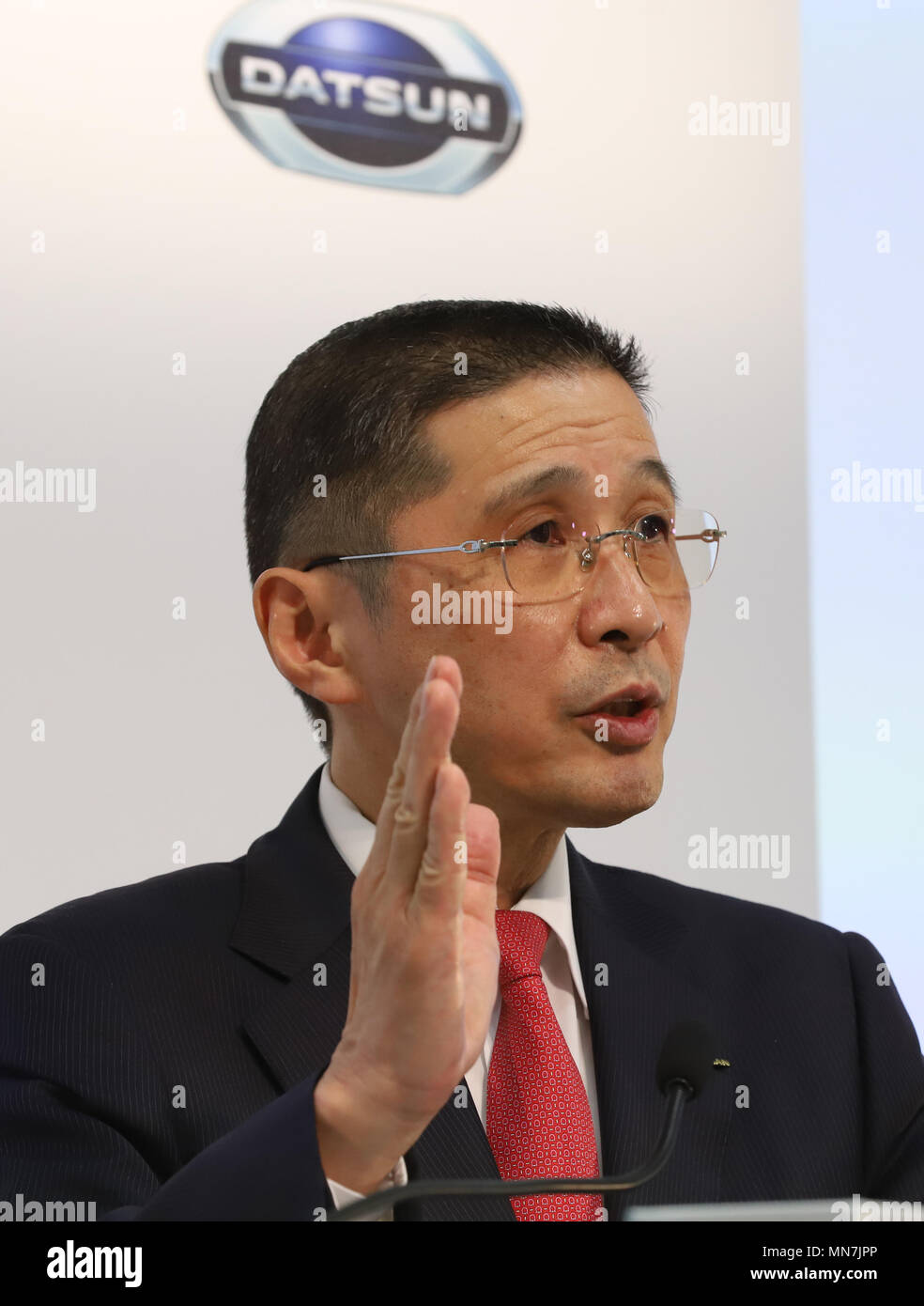 Yokohama, Japan. 14th May, 2018. Japan's automobile giant Nissan Motor ...