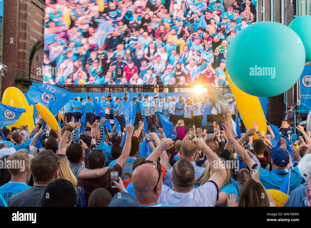 14 May 2018 - Manchester City football club celebrate their Premier ...