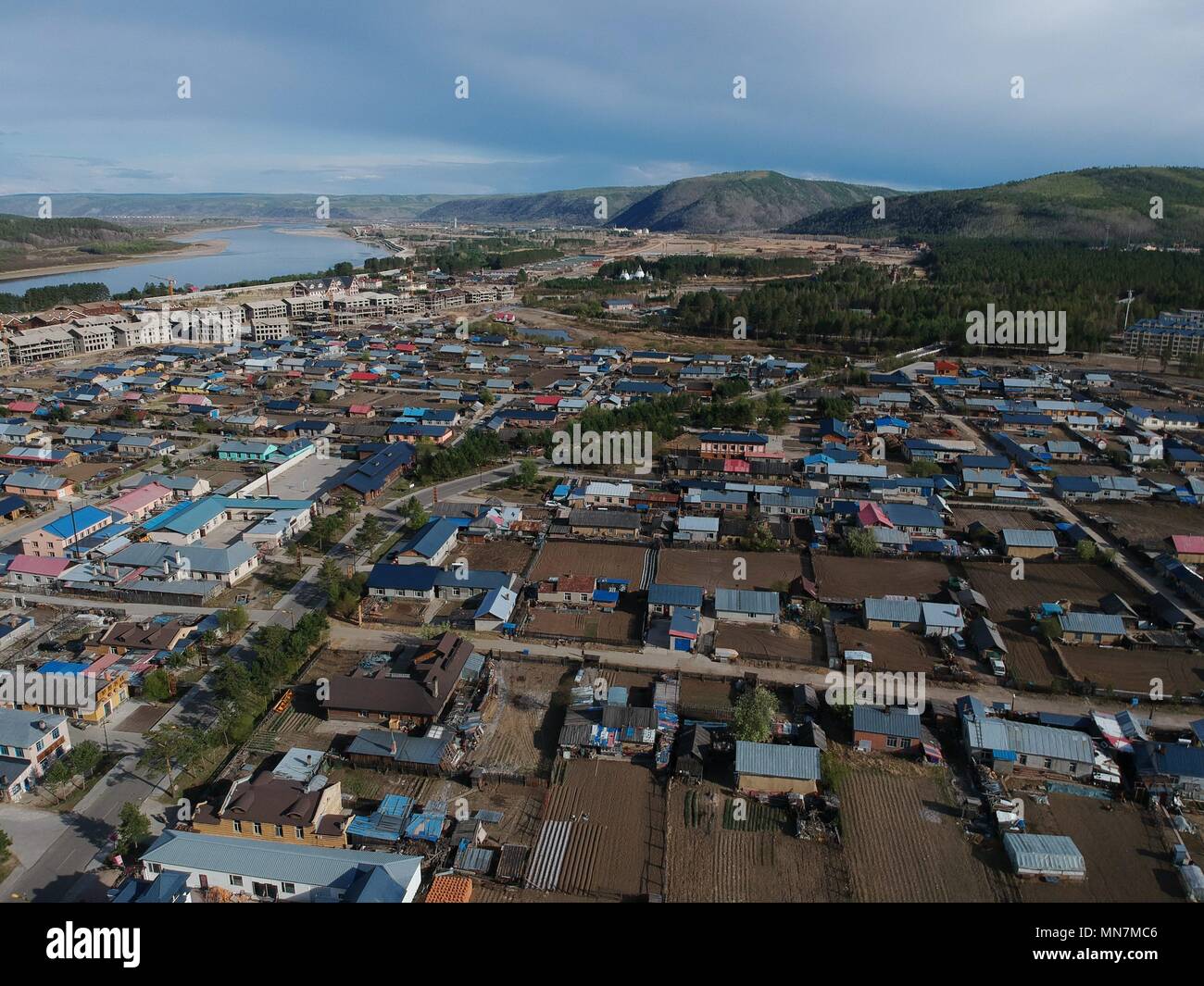 Mohe, Mohe, China. 14th May, 2018. Mohe, CHINA-14th May 2018: Aerial ...