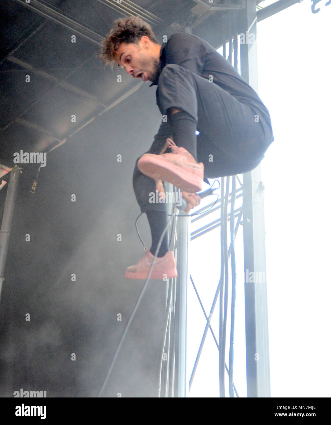 Somerset, Wisconsin, USA. 13th May, 2018. Lead singer Jason Aalon ...