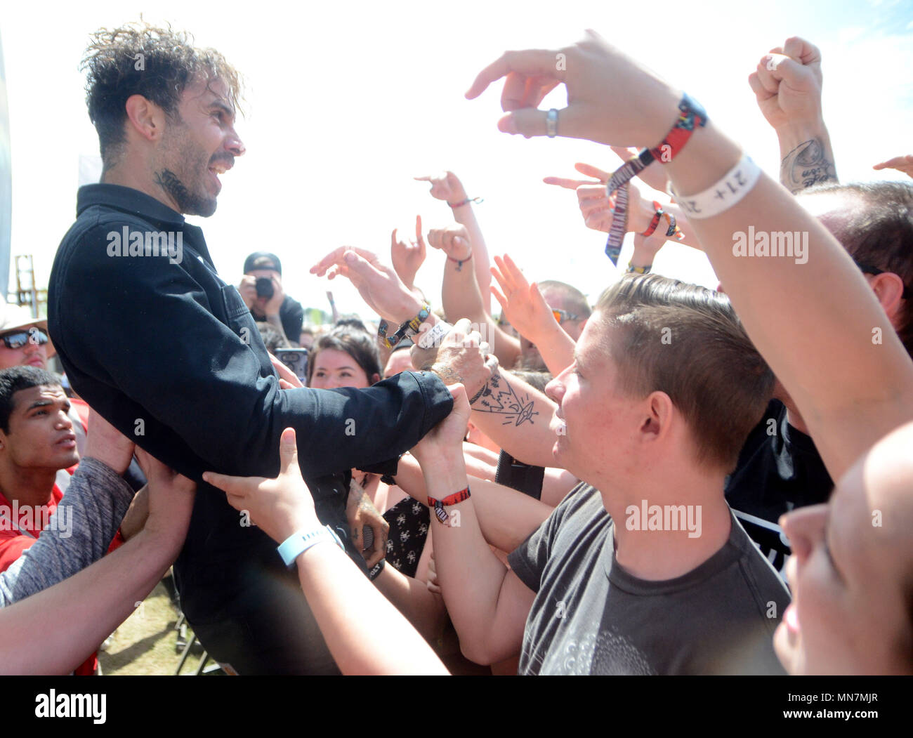 Somerset, Wisconsin, USA. 13th May, 2018. Lead singer Jason Aalon ...