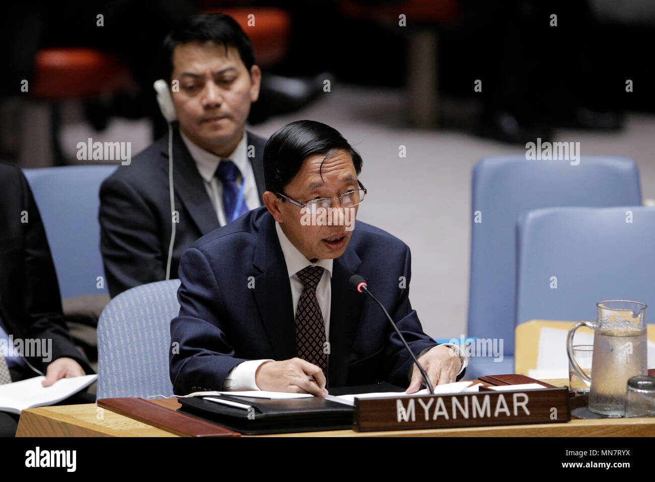 Unied Nations, UN headquarters in New York. 14th May, 2018. Hau Do Suan ...