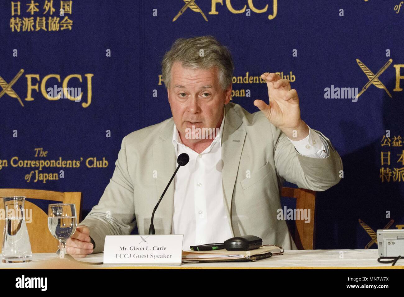 Tokyo, Japan. 15th May, 2018. Glenn L. Carle, Newsweek Japan Columnist ...