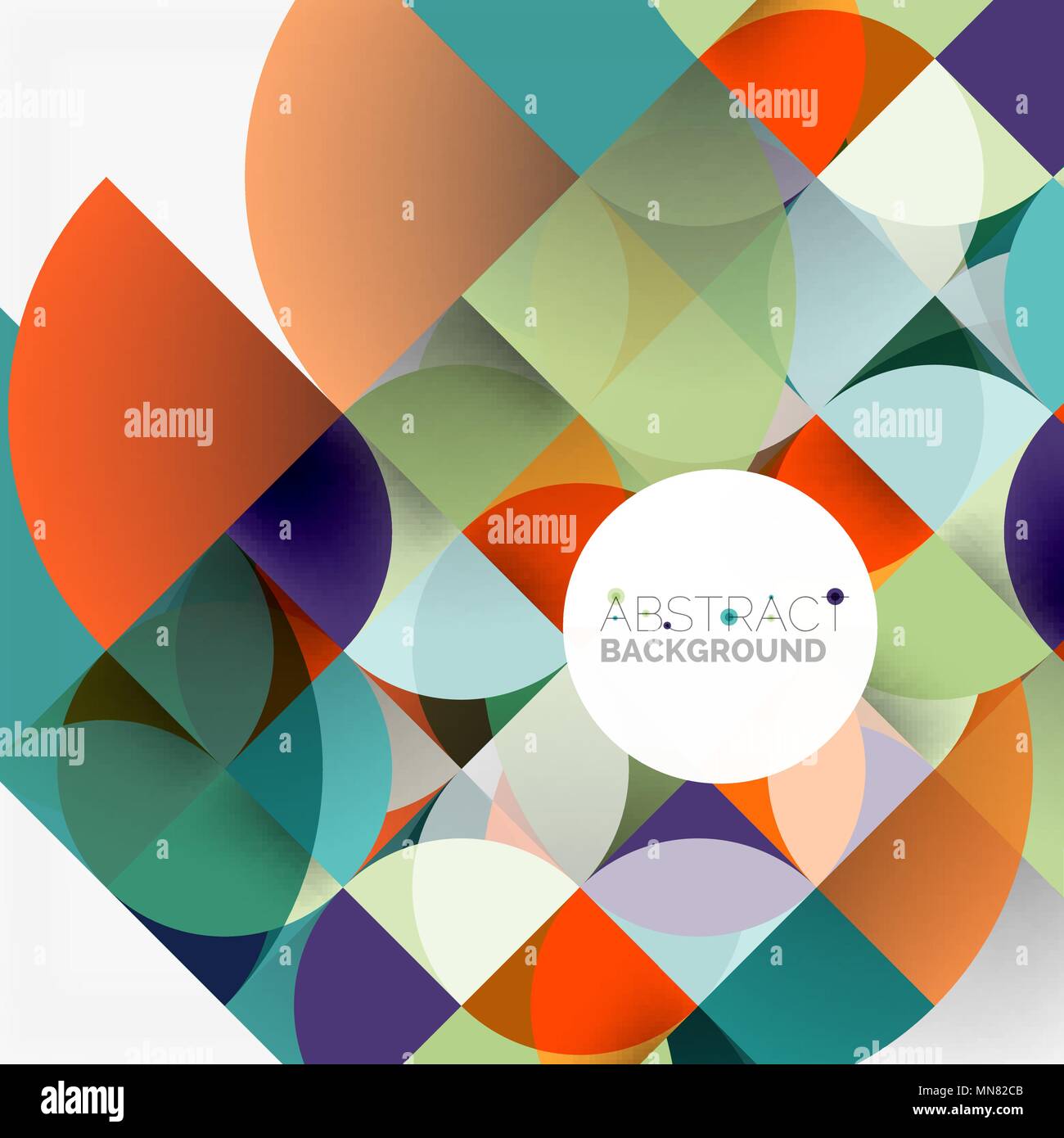 Cut paper circles, mosaic mix geometric pattern design. Cut paper ...