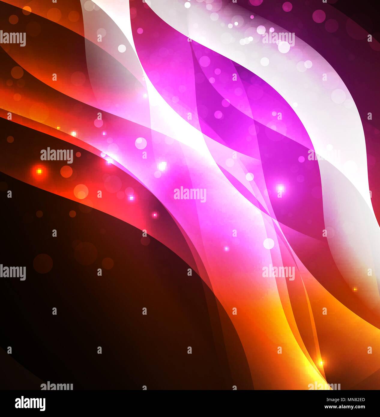 Illuminated neon waves. Vector abstract illuminated neon waves Stock Vector Image & Art - Alamy