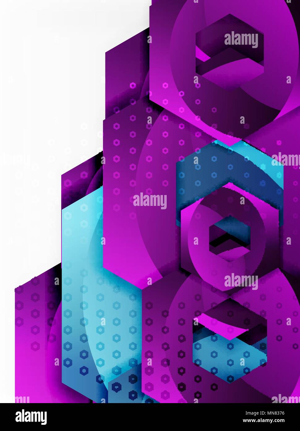 Vector 3d hexagon background. Vector 3d effect hexagon background Stock ...