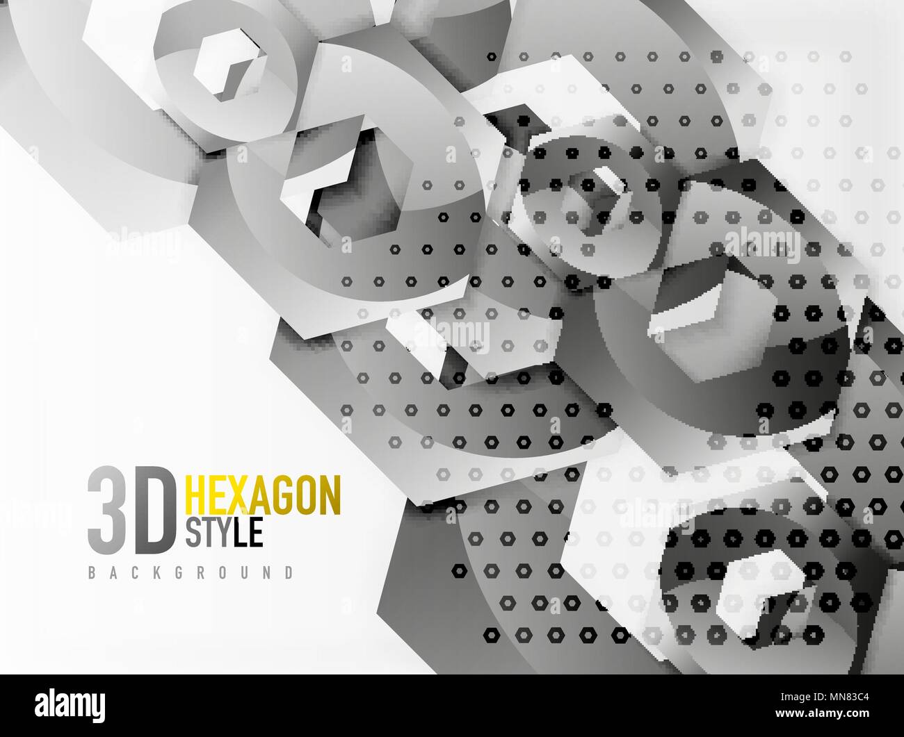 Vector 3d hexagon background. Vector 3d effect hexagon background Stock ...