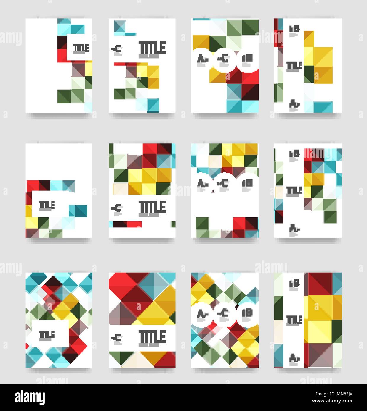 Set of brochure cover background, a4 template. Set of brochure cover ...