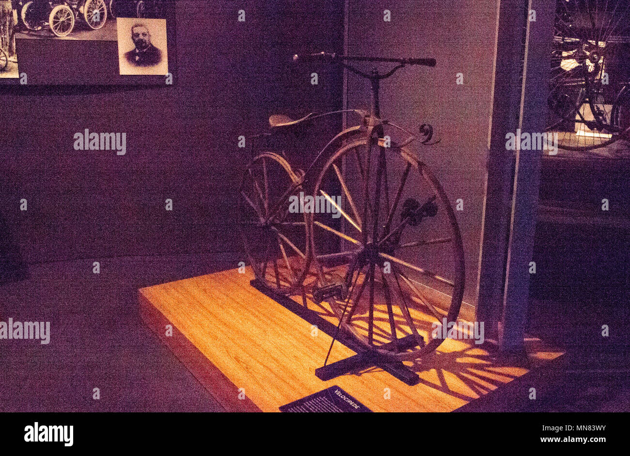 Naples, Florida, USA – May 5, 2018: Black 1819 Velocipede bicycle ...