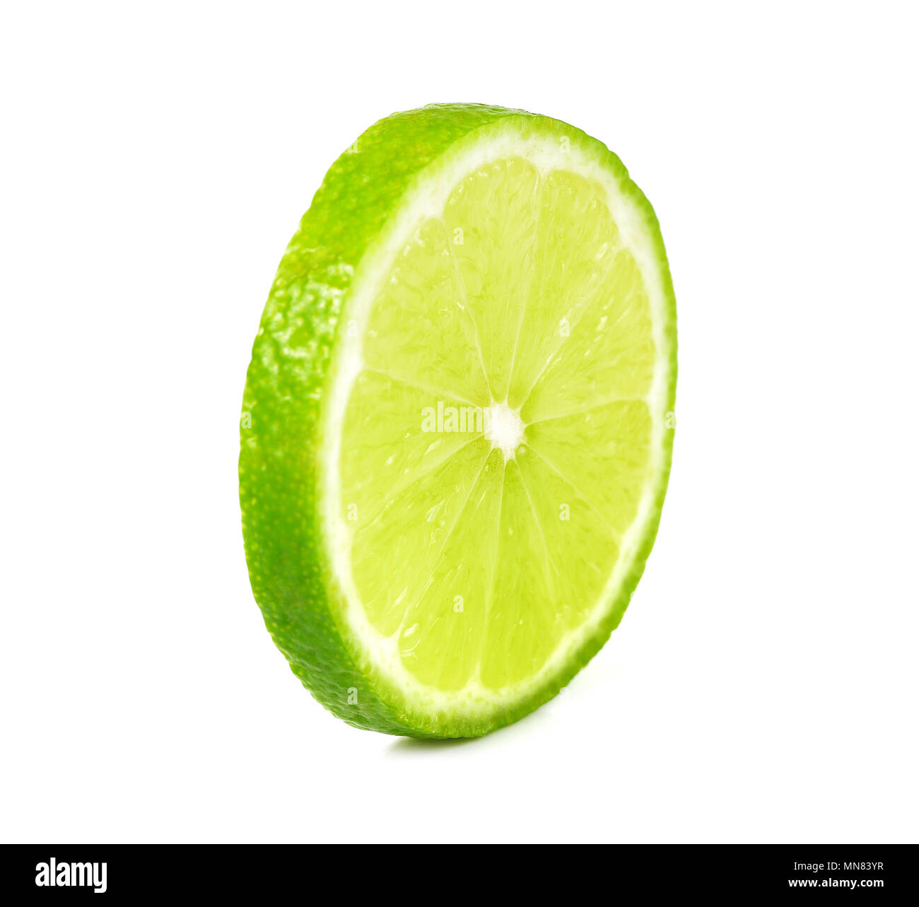 fresh lime slice isolated on white Stock Photo - Alamy