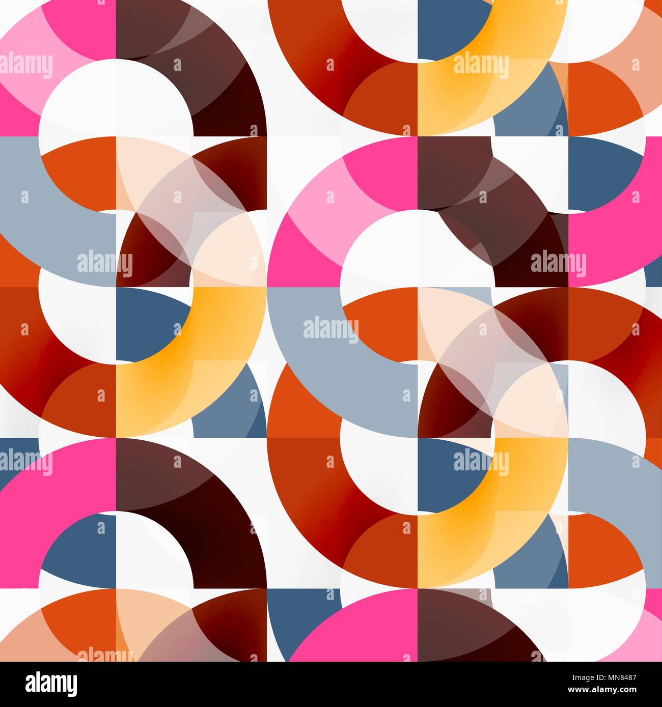 Colorful rings on grey background, modern geometric pattern design. Colorful rings on grey ...