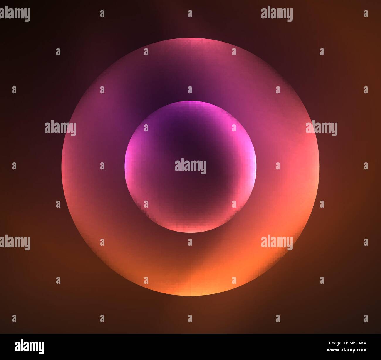 Glowing shiny overlapping circles composition on dark background ...