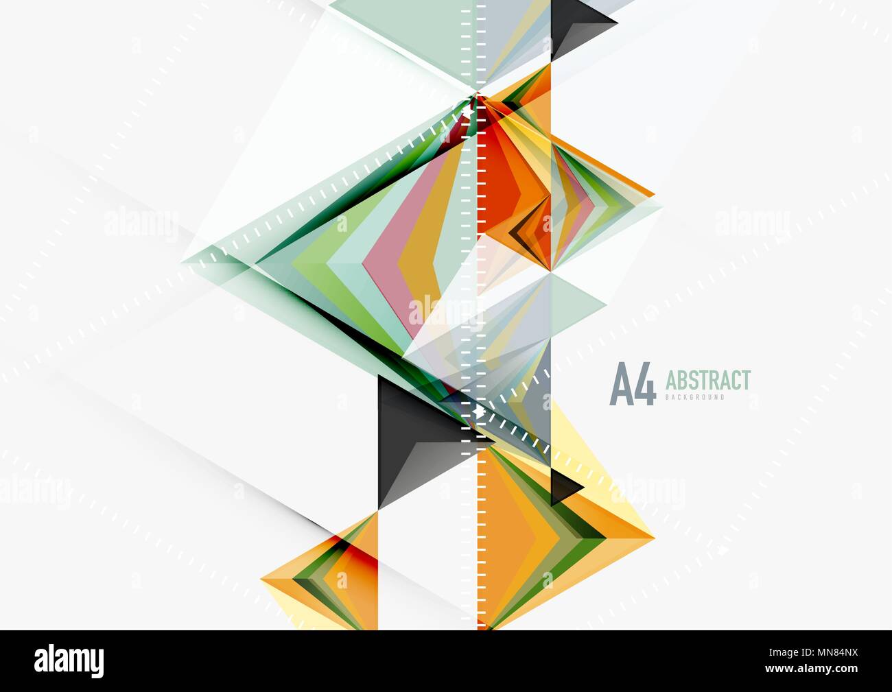 Triangular low poly vector a4 size geometric abstract template ...