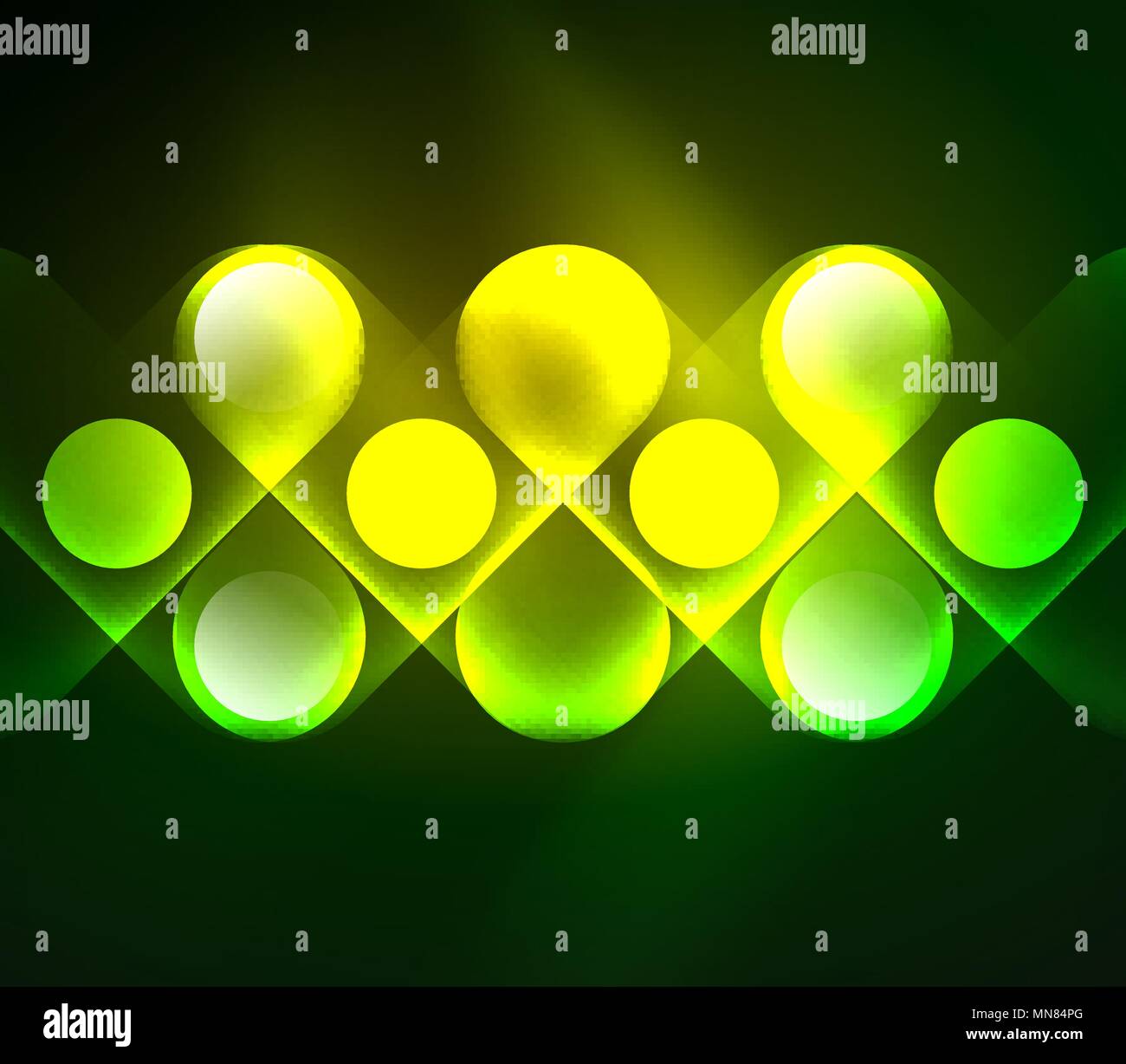 Vector glowing geometric shapes background. Vector glowing geometric ...