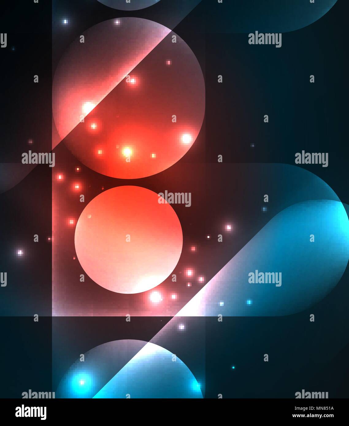Vector glowing geometric shapes background. Vector glowing geometric ...