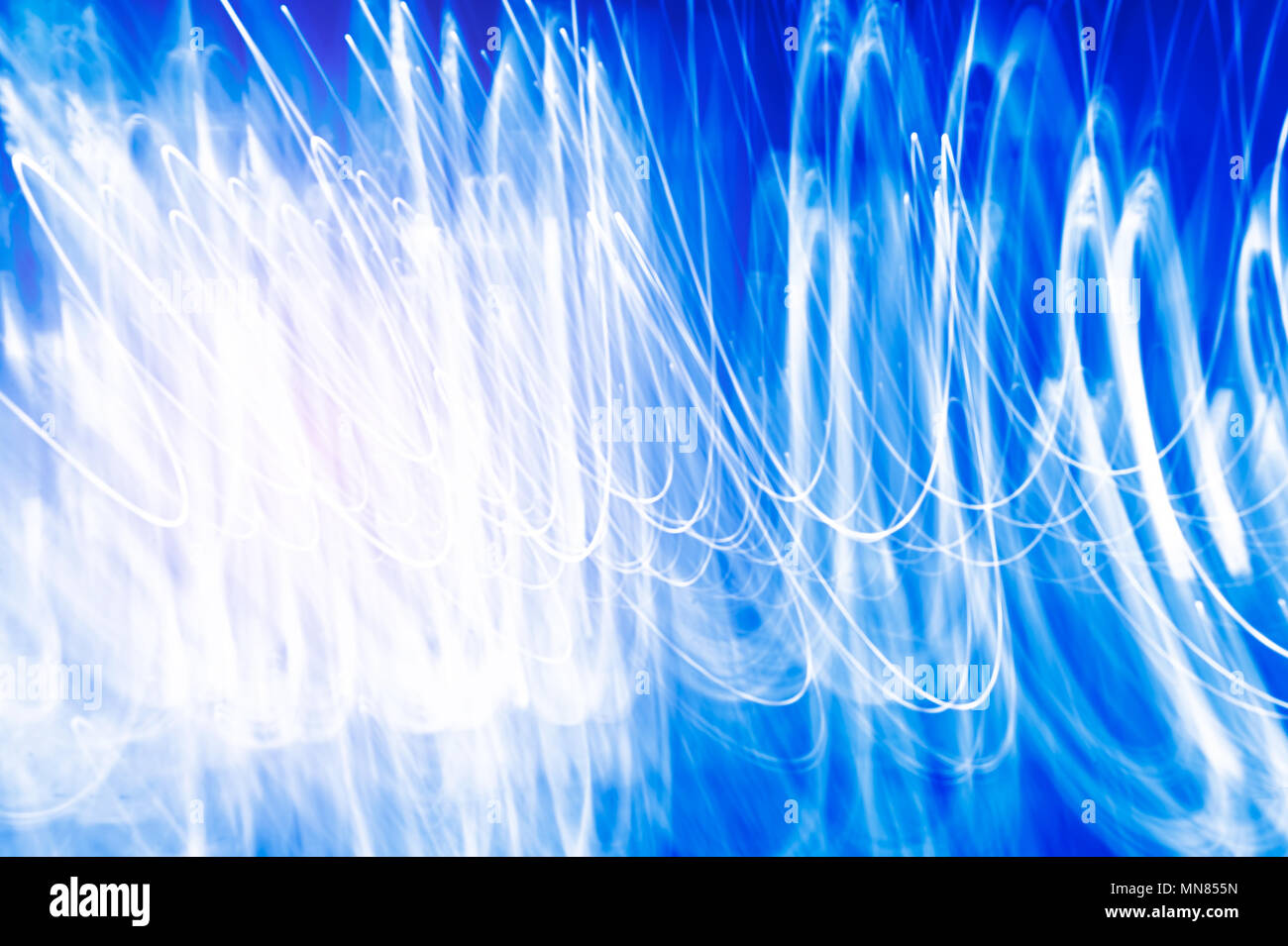 Abstract blue light background from camera with long exposure for ...
