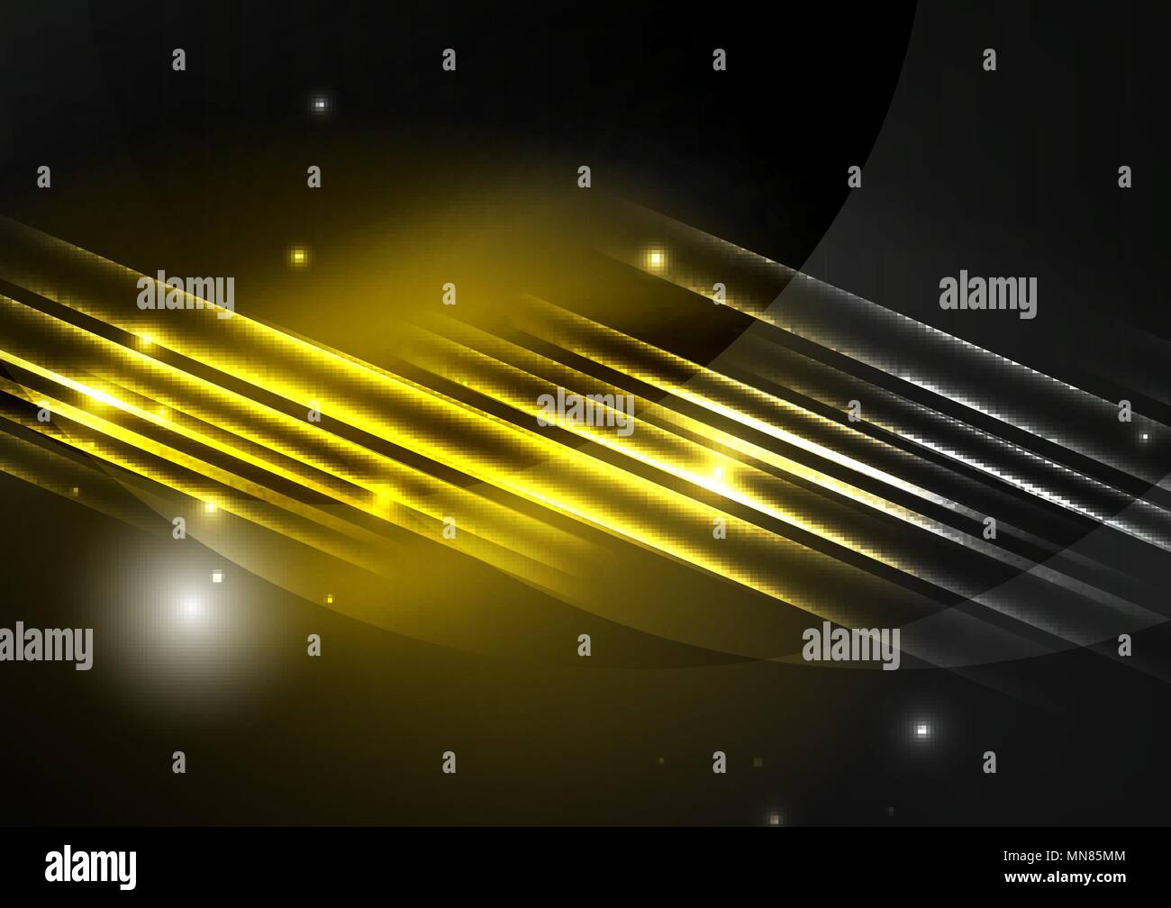 Glowing futuristic lines. Glowing futuristic lines in the dark space ...