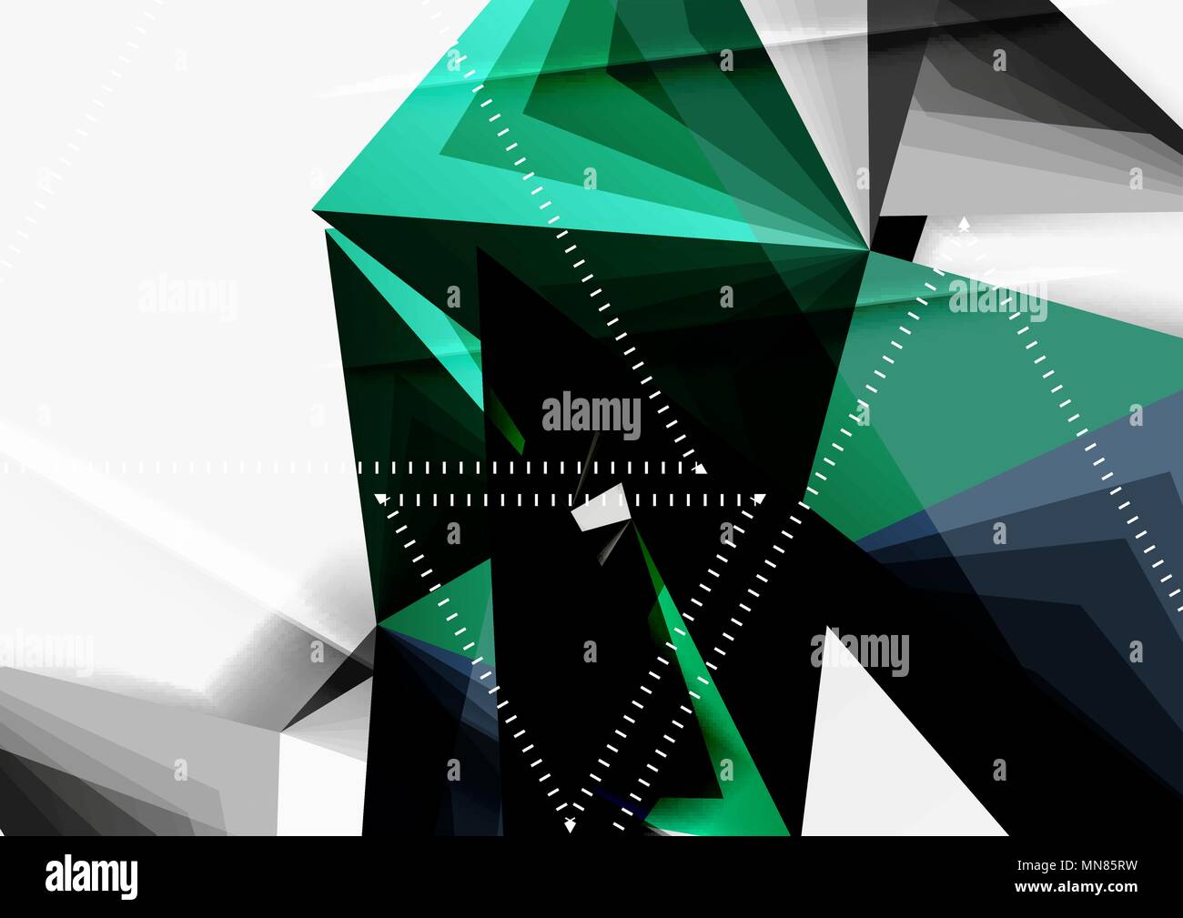 Vector low poly style 3d triangle line. Vector low poly style 3d ...