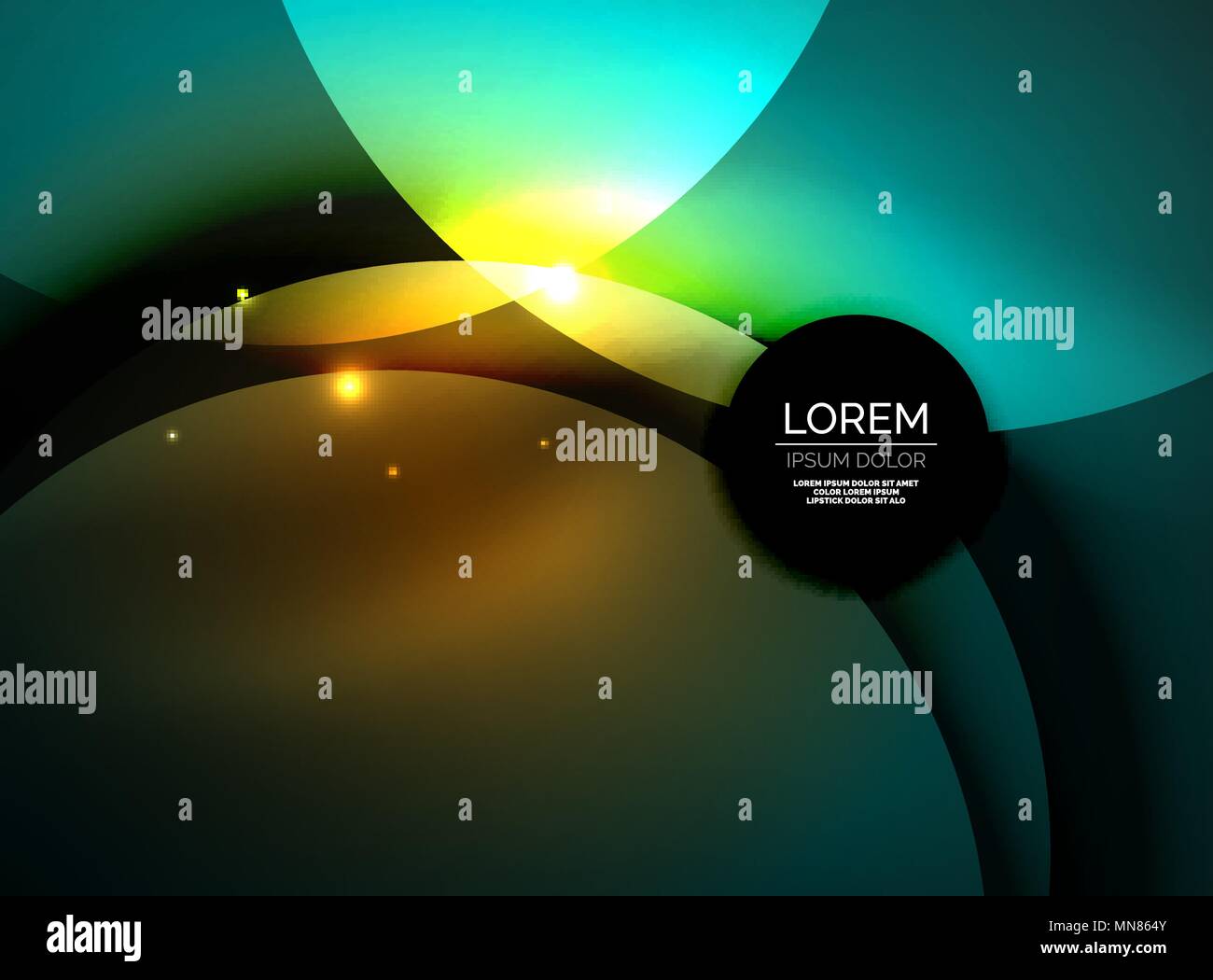 Overlapping Circles On Glowing Abstract Background Overlapping Circles