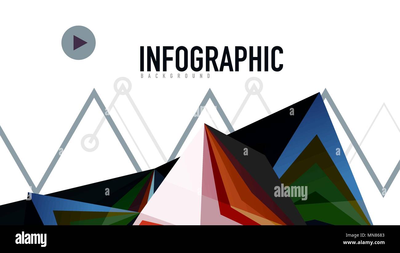 Modern triangle presentation template. Modern triangle presentation ...
