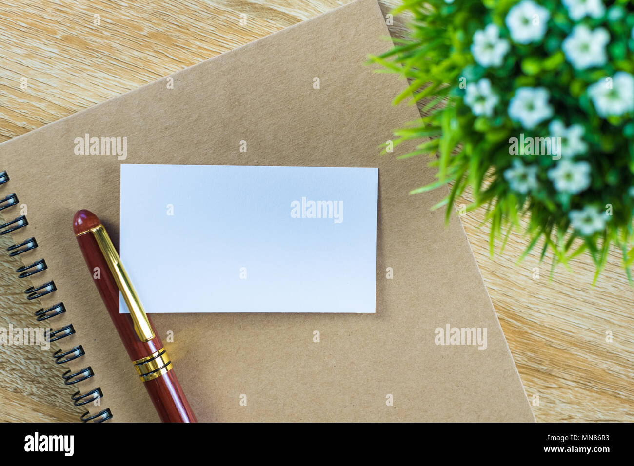 Blank business card or name card with space for add text name address ...