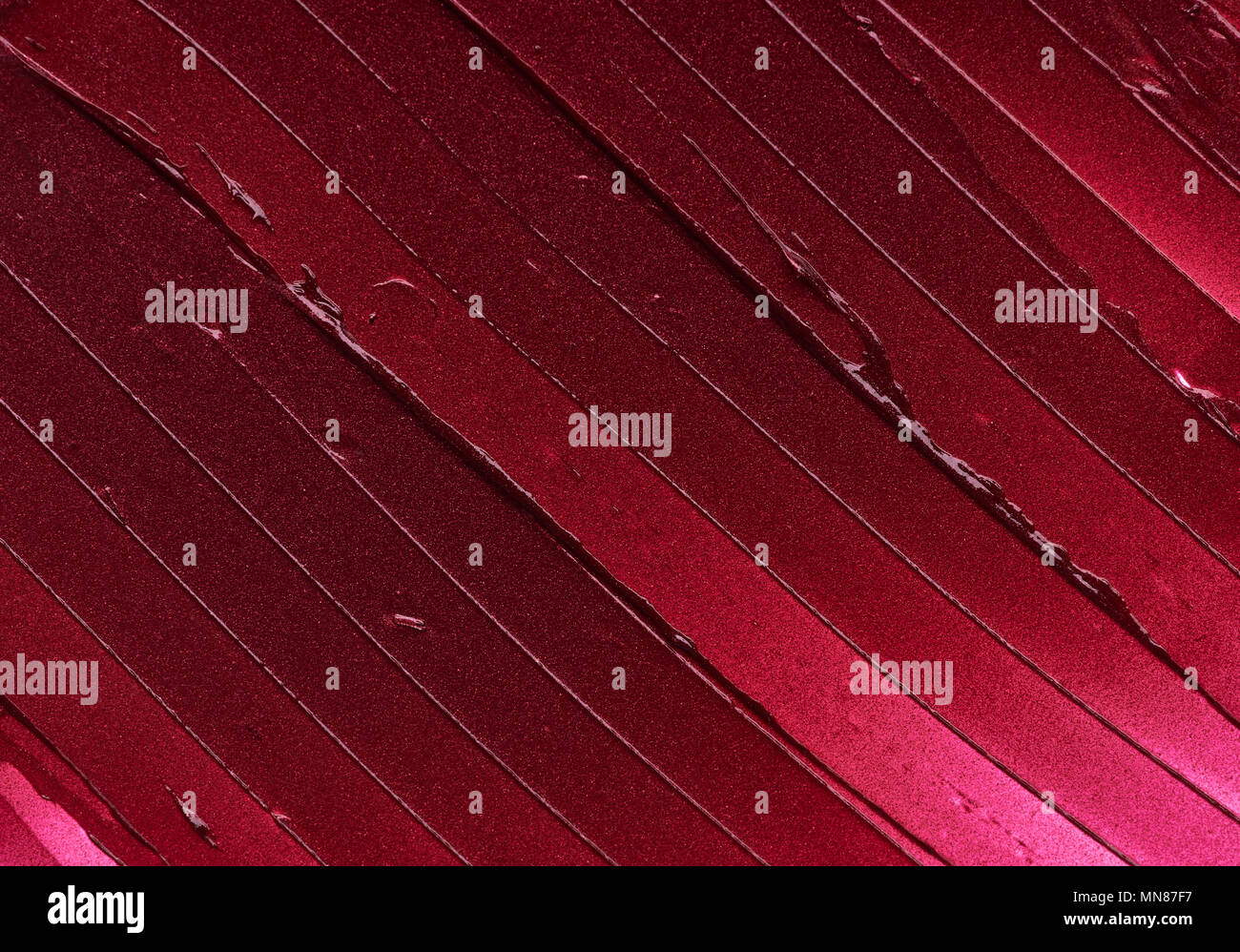 Red makeup smear of matte lip gloss isolated on white background. Red ...