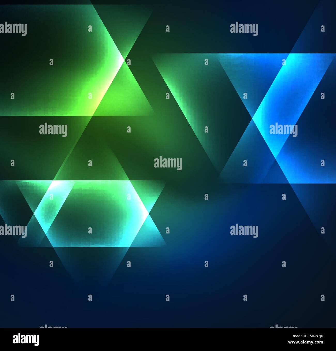 Glowing geometric shapes. Glowing geometric shapes in dark space ...