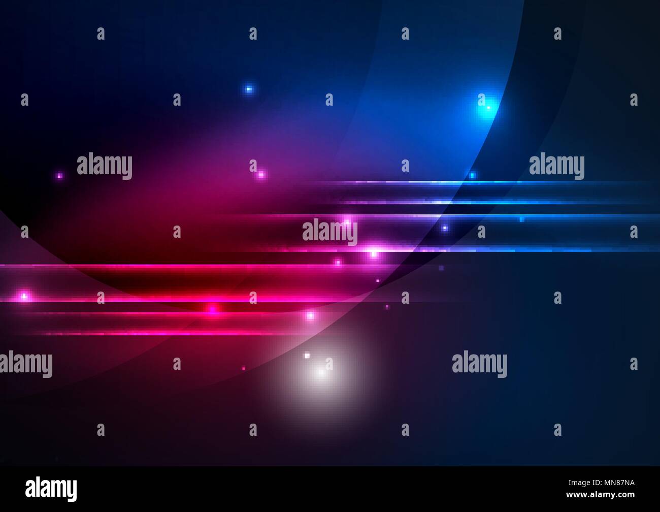 Glowing futuristic lines. Glowing futuristic lines in the dark space ...