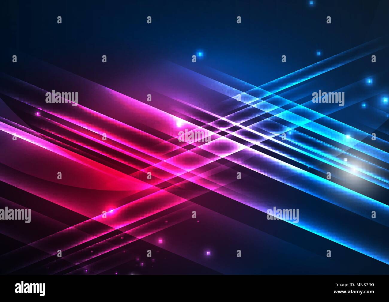 Glowing futuristic lines. Glowing futuristic lines in the dark space ...