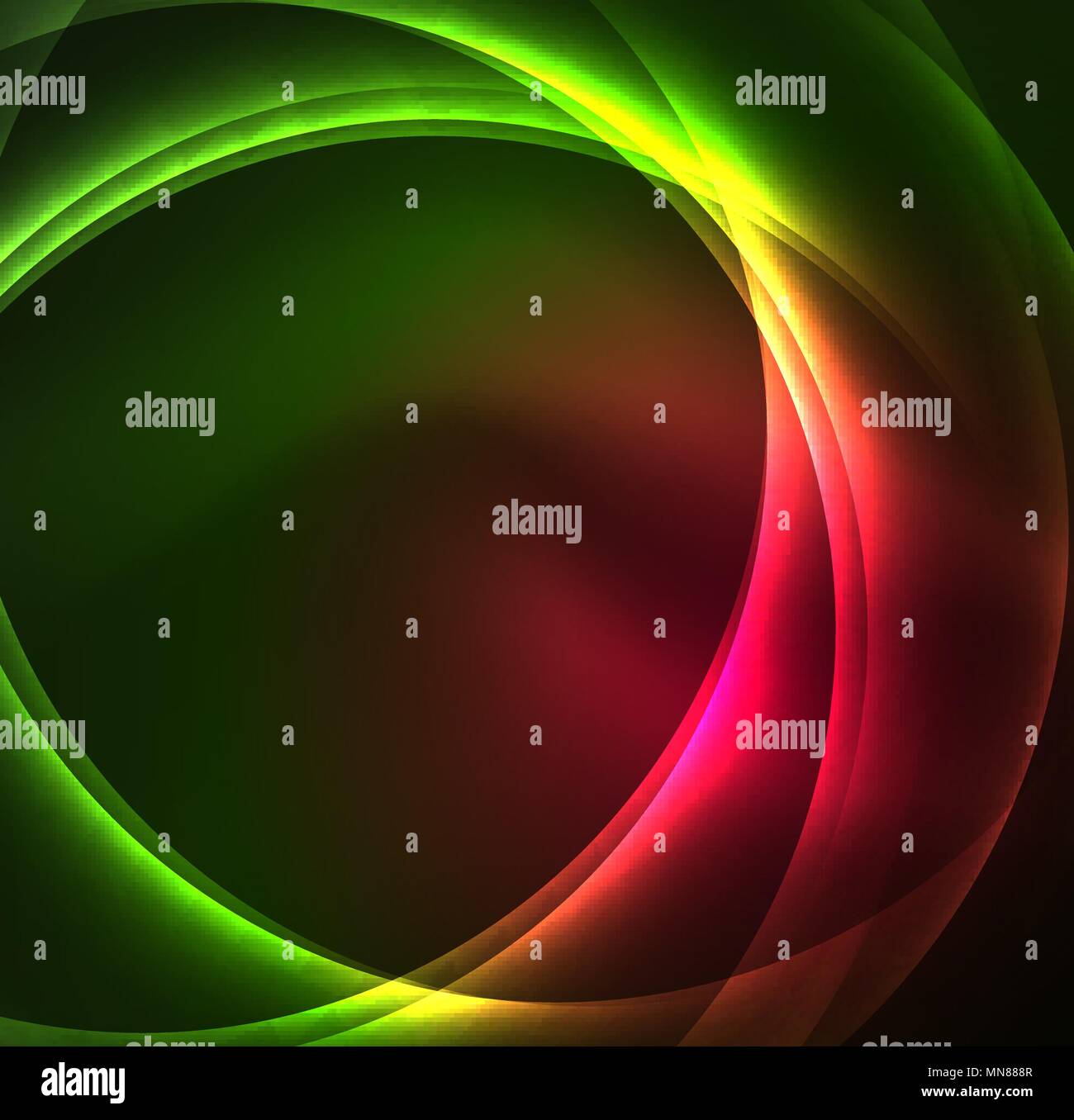 Glowing geometric shapes. Glowing geometric shapes in dark space ...