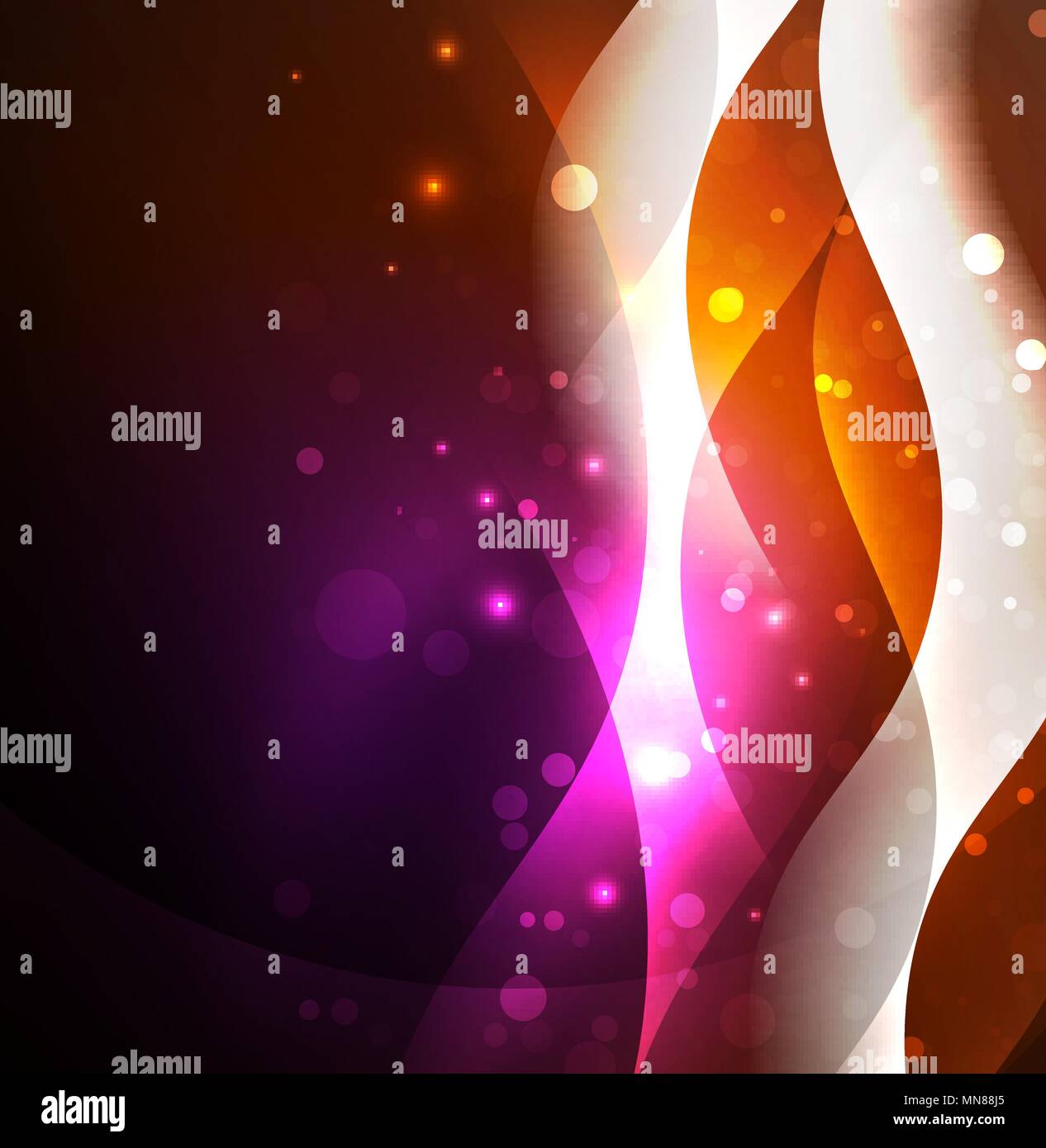 Illuminated neon waves. Vector abstract illuminated neon waves Stock ...