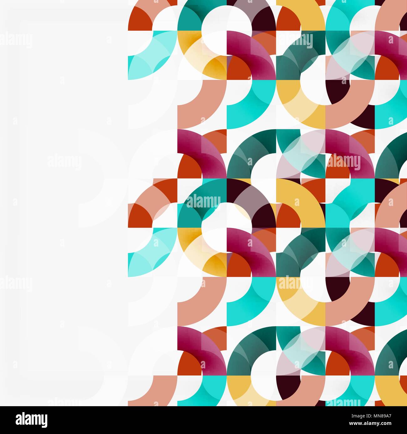 Colorful rings on grey background, modern geometric pattern design. Colorful rings on grey ...