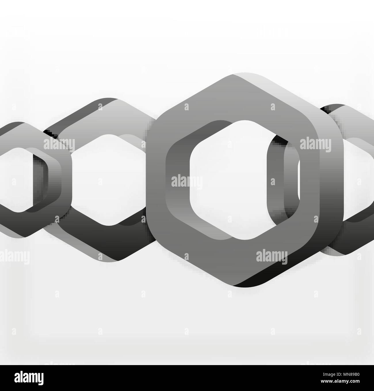 Modern overlapping hexagons hi-res stock photography and images - Alamy