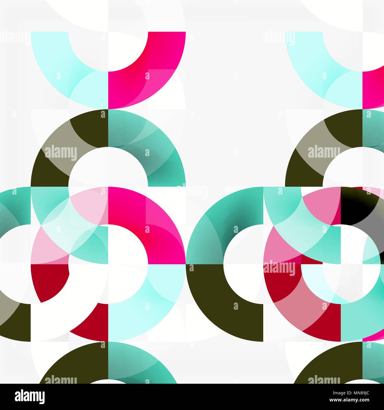 Colorful rings on grey background, modern geometric pattern design. Colorful rings on grey ...