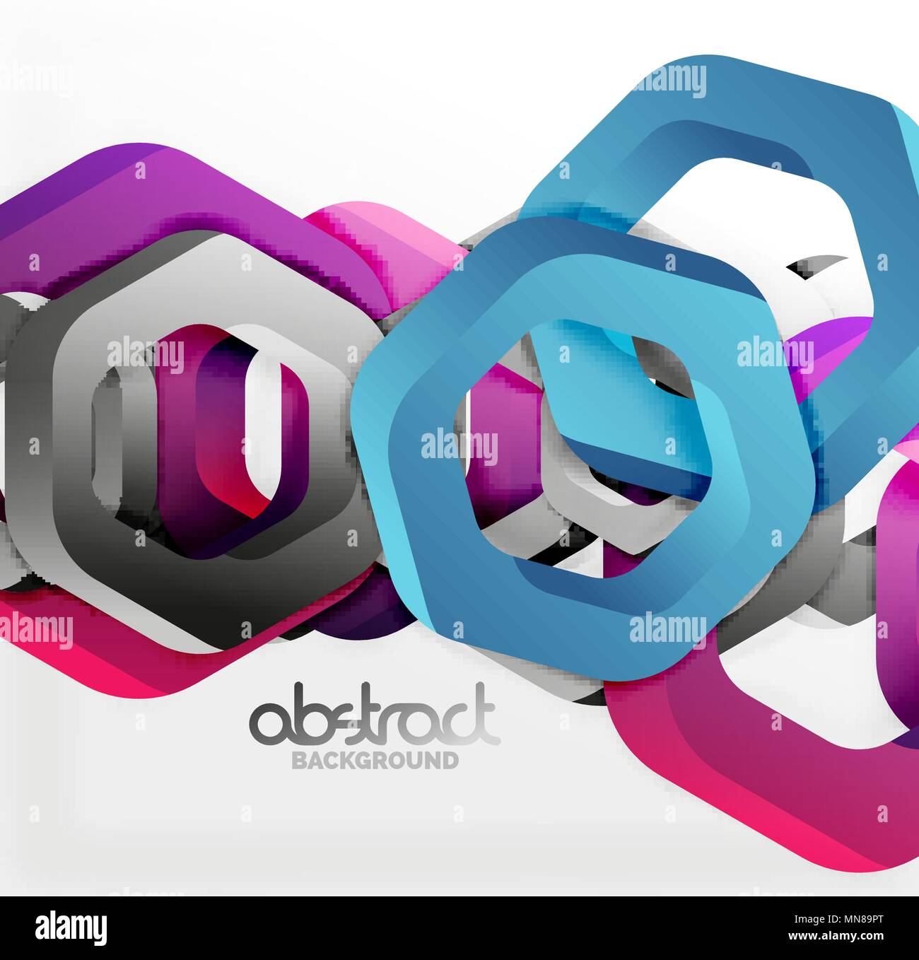 Modern overlapping hexagons hi-res stock photography and images - Alamy